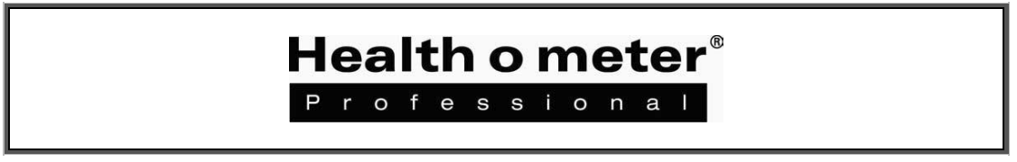 Health o meter 498KL / 498KG User Manual - Home Scales